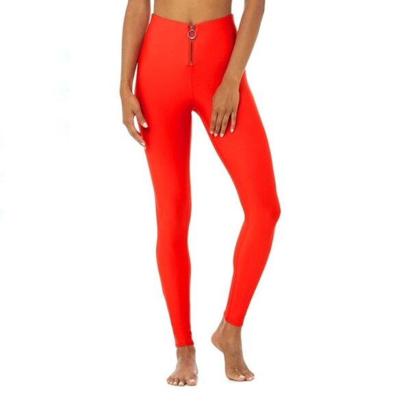 ALO Yoga | Pants & Jumpsuits | Alo Yoga High Waist Fast Leggings Zipper ...